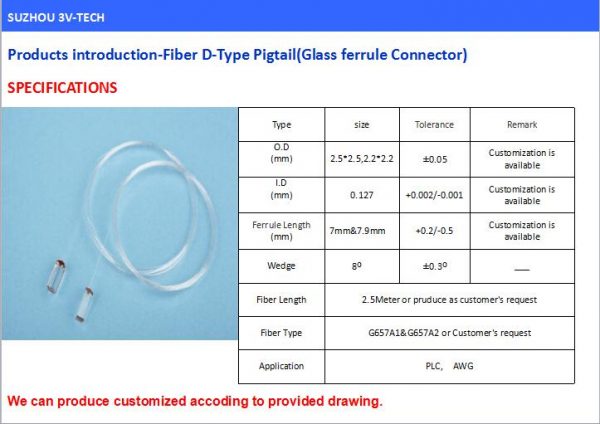 Bare Fiber Pigtail Customized - 3V-TECH