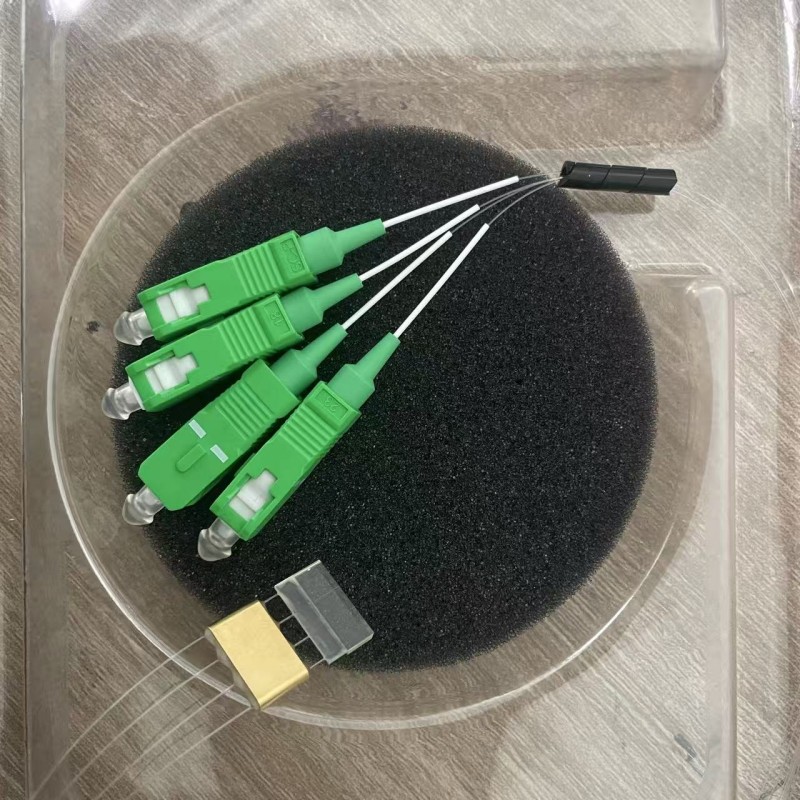 Customized 4CH PM1310 fiber array with Customized feedthrough FT - 3V-TECH